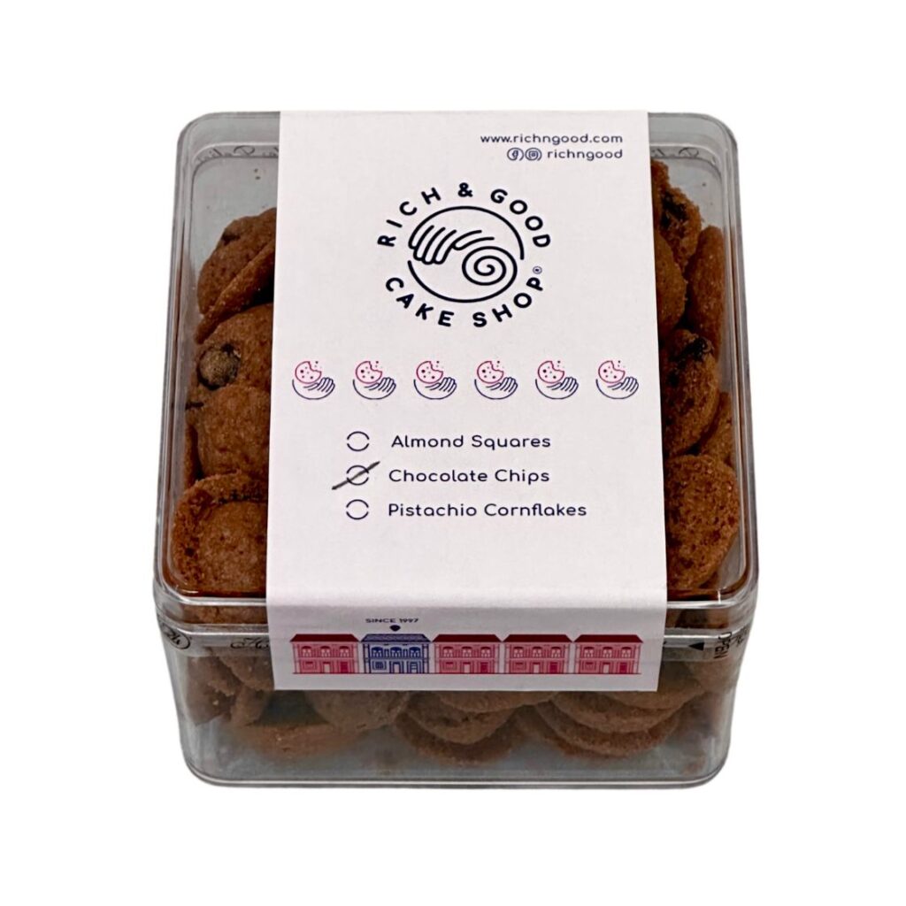 Chocolate Chip Cookie Box – Rich & Good Cake Shop